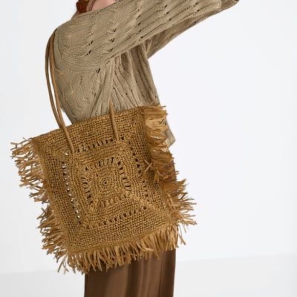 Zara | Bags | Zara Raffia Tote Bag | Poshmark